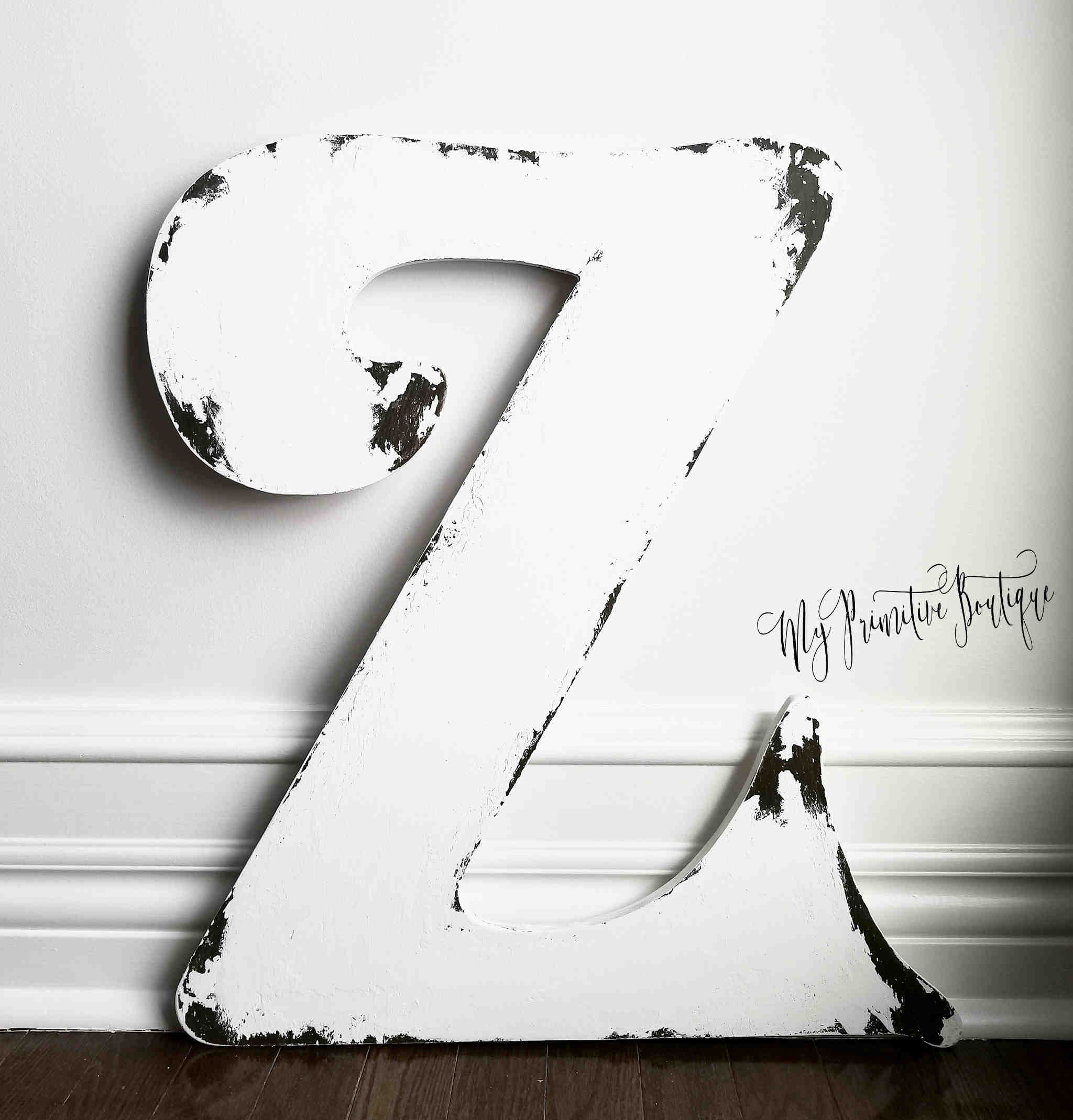 Wooden Letters A-Z – 2 Foot Rustic Hand Painted Décor – My Primitive ...